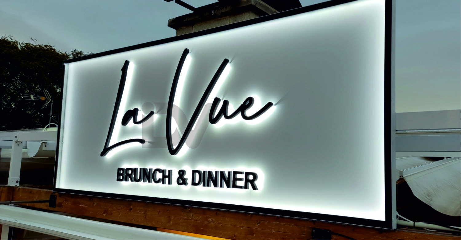 idvisual letras 3d Rótulo restaurant